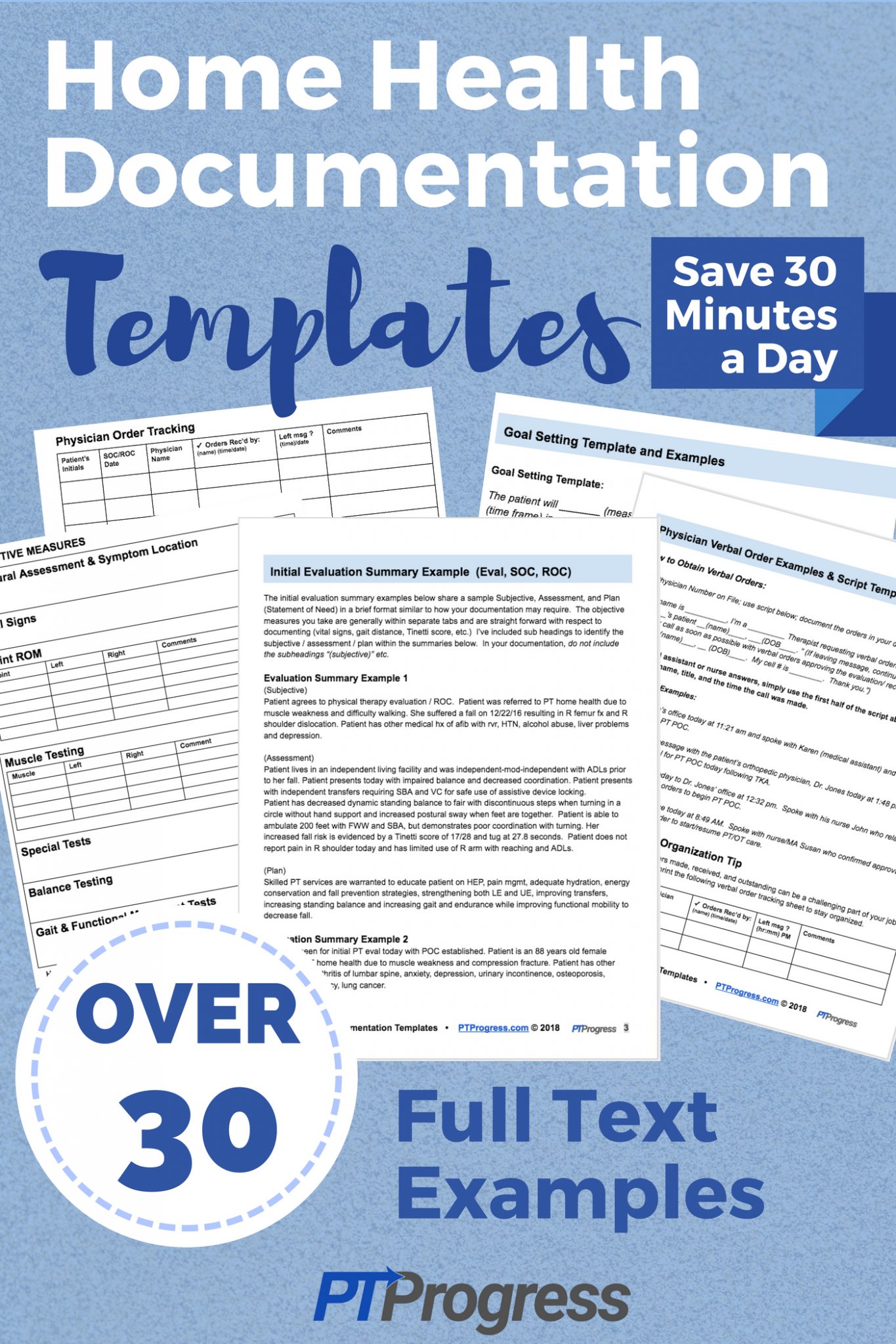 Home Health Therapy Documentation Templates Examples