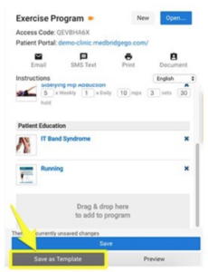 MedBridge Go App: Home Exercise Program and Access Code